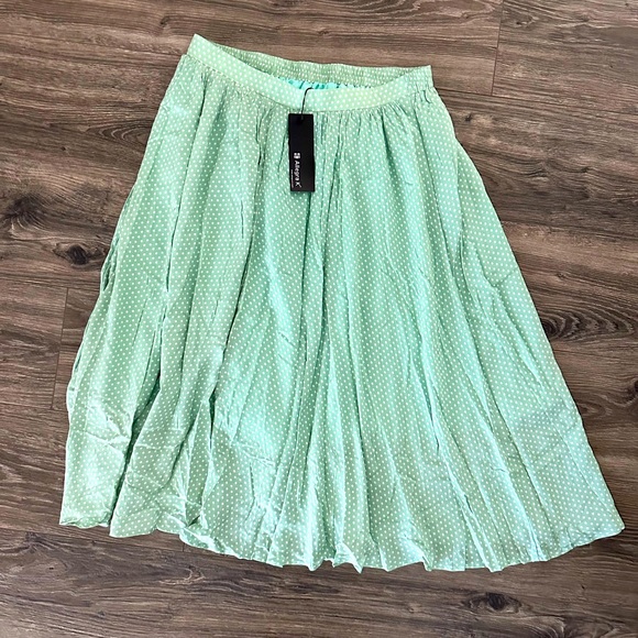 Allegra K | Skirts | Nwt Allegra K Mint Polka Dot Midi Skirt | Poshmark